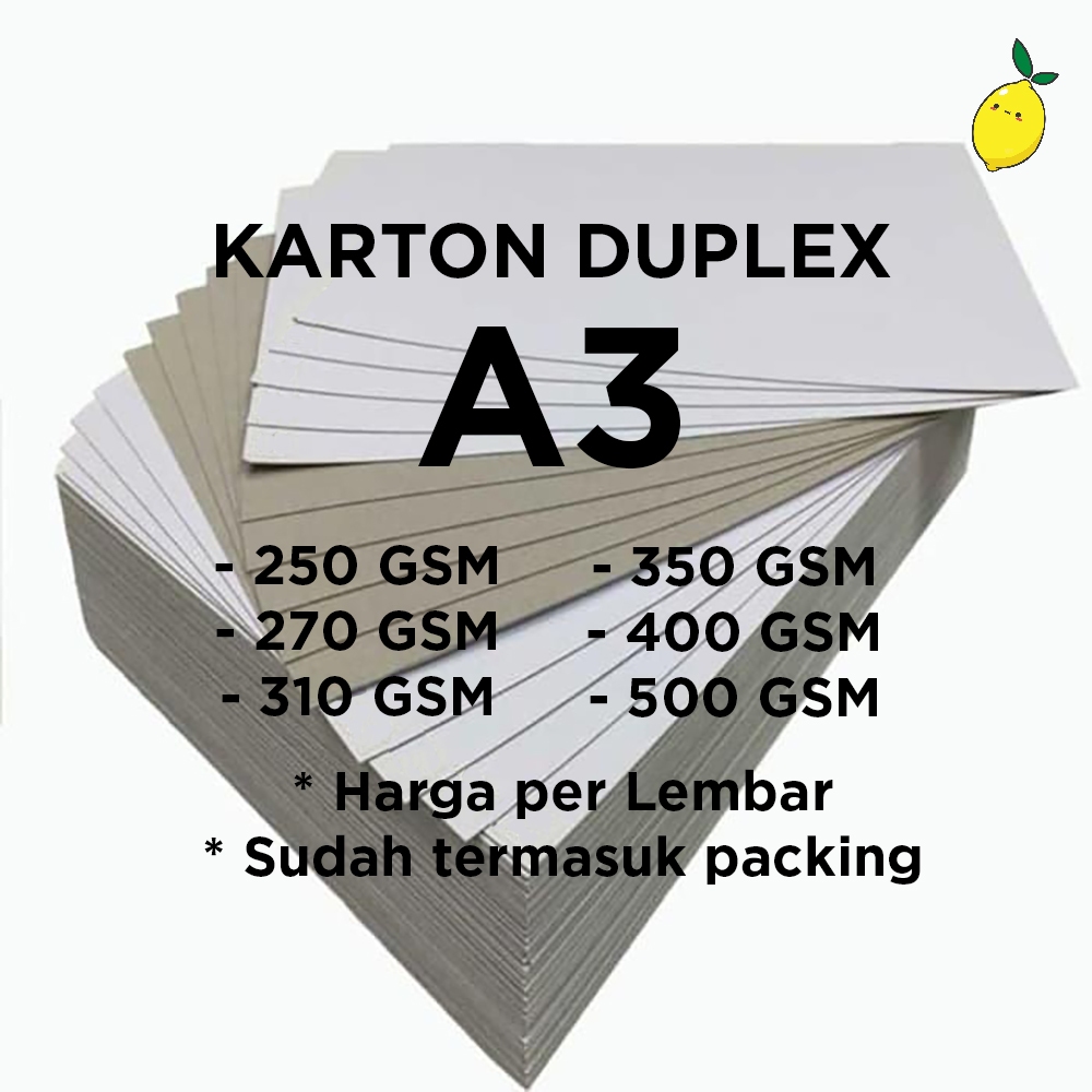 A3 Duplex Cardboard / Duplex Paper / Duplex Paper 1 Sheet | Shopee ...