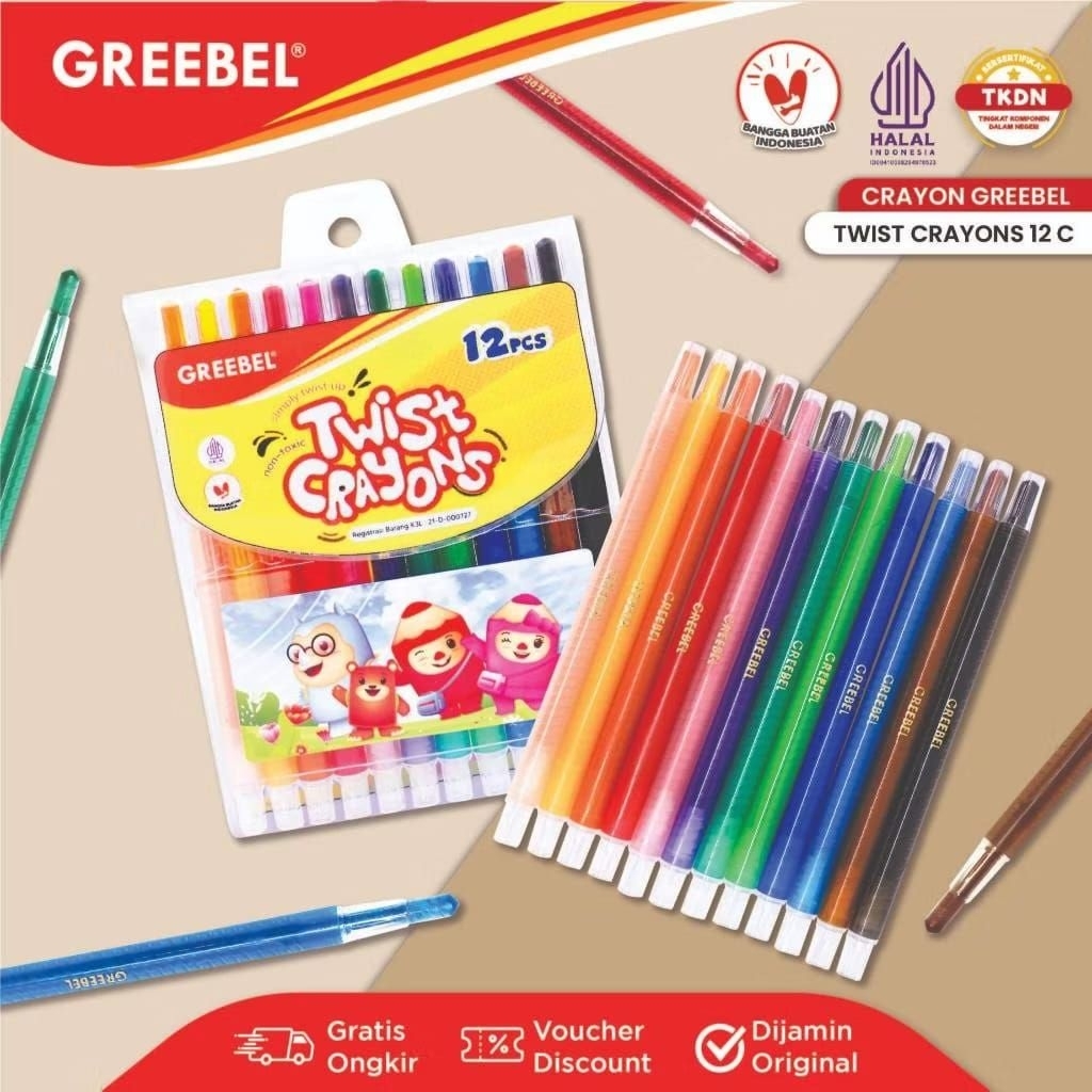 Greebel Twist Crayons 12 Colors / Greebel Twist Crayons 12 colors ...