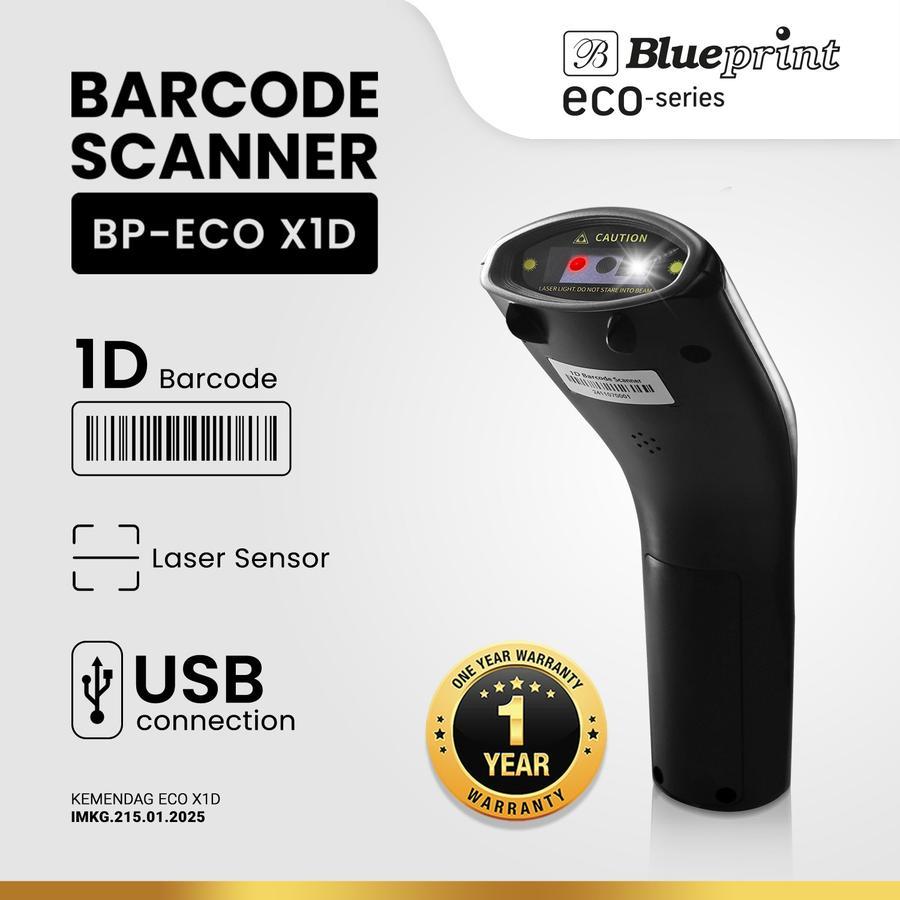 BLUEPRINT ECO X1D USB Laser Barcode Scanner – Scan Barcode Cashier ...