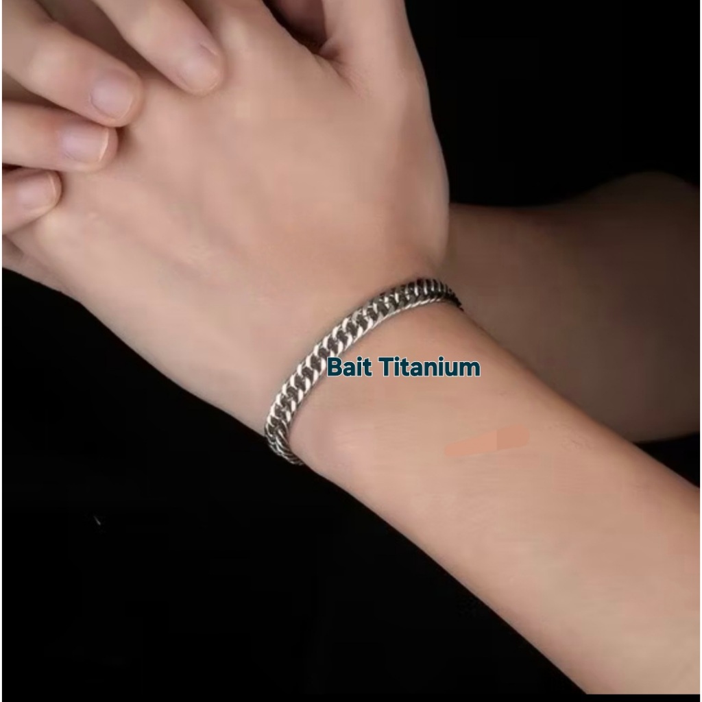 Simple Titanium Chain Bracelet for Men and Women, Anti-Rust and Anti ...