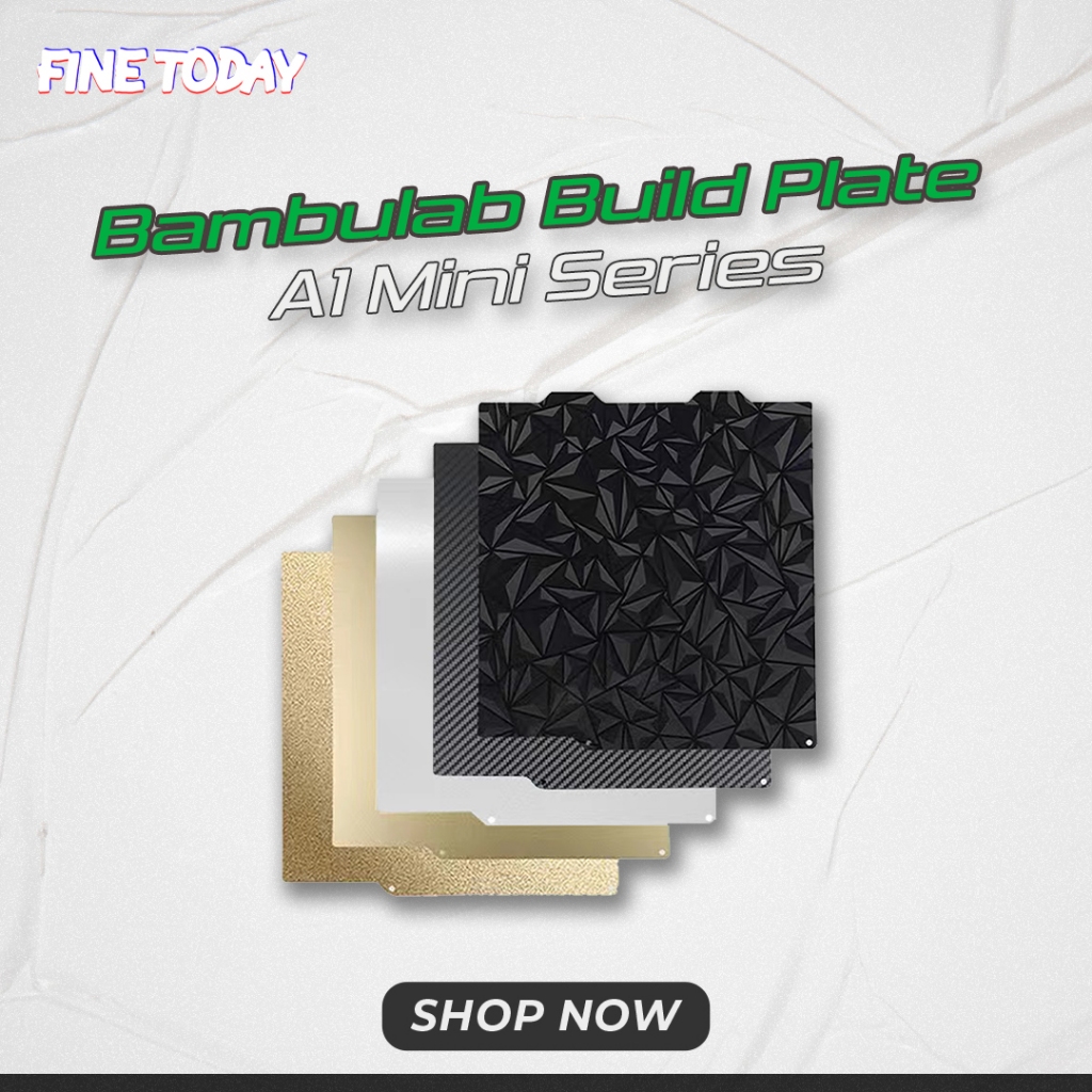 Bambulab A1 Mini Flexible Build Plate Textured Smooth PEI Gold Black ...