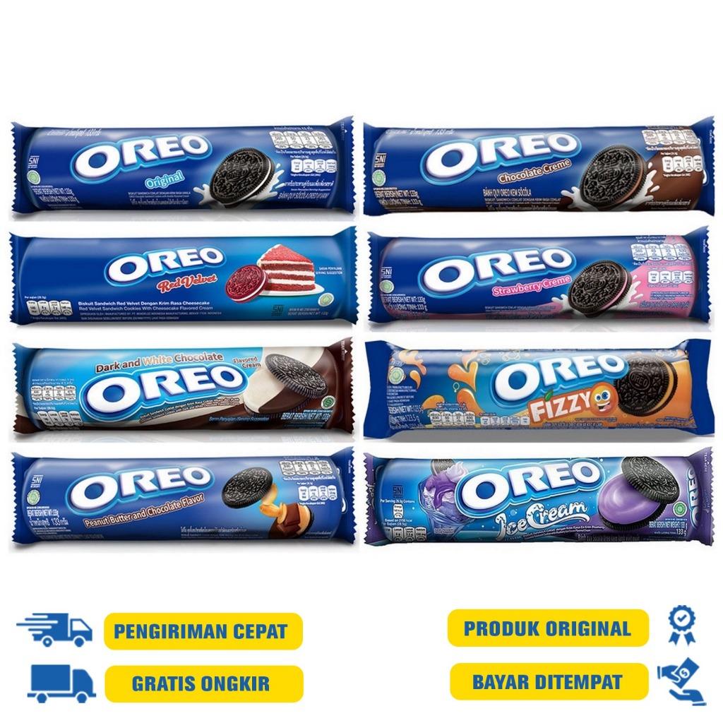 Oreo Sandwich Biscuits 119.6 | 110|131.1 GR - Red Velvet |Dark&White ...