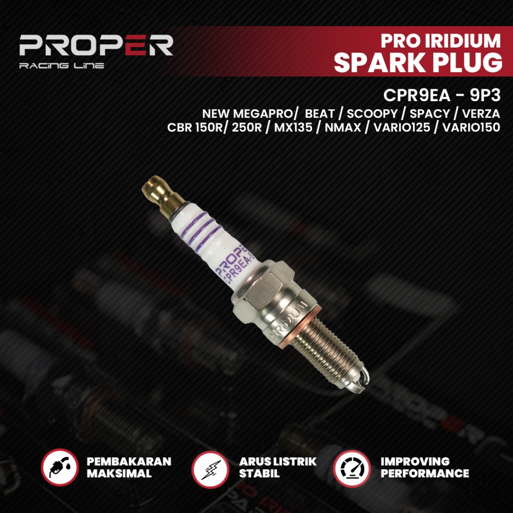 Proper Pro Iridium Spark Plugs Vario 125 150 Beat Scoopy Nmax Mega Pro ...