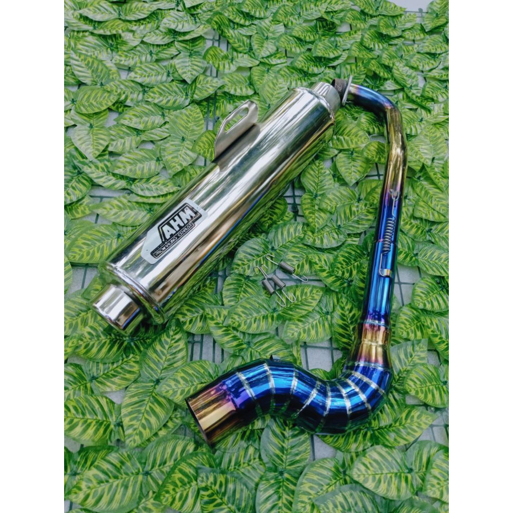 AHM 1set Pipe 51mm canister conical open specs exhaust pipe for Wave ...