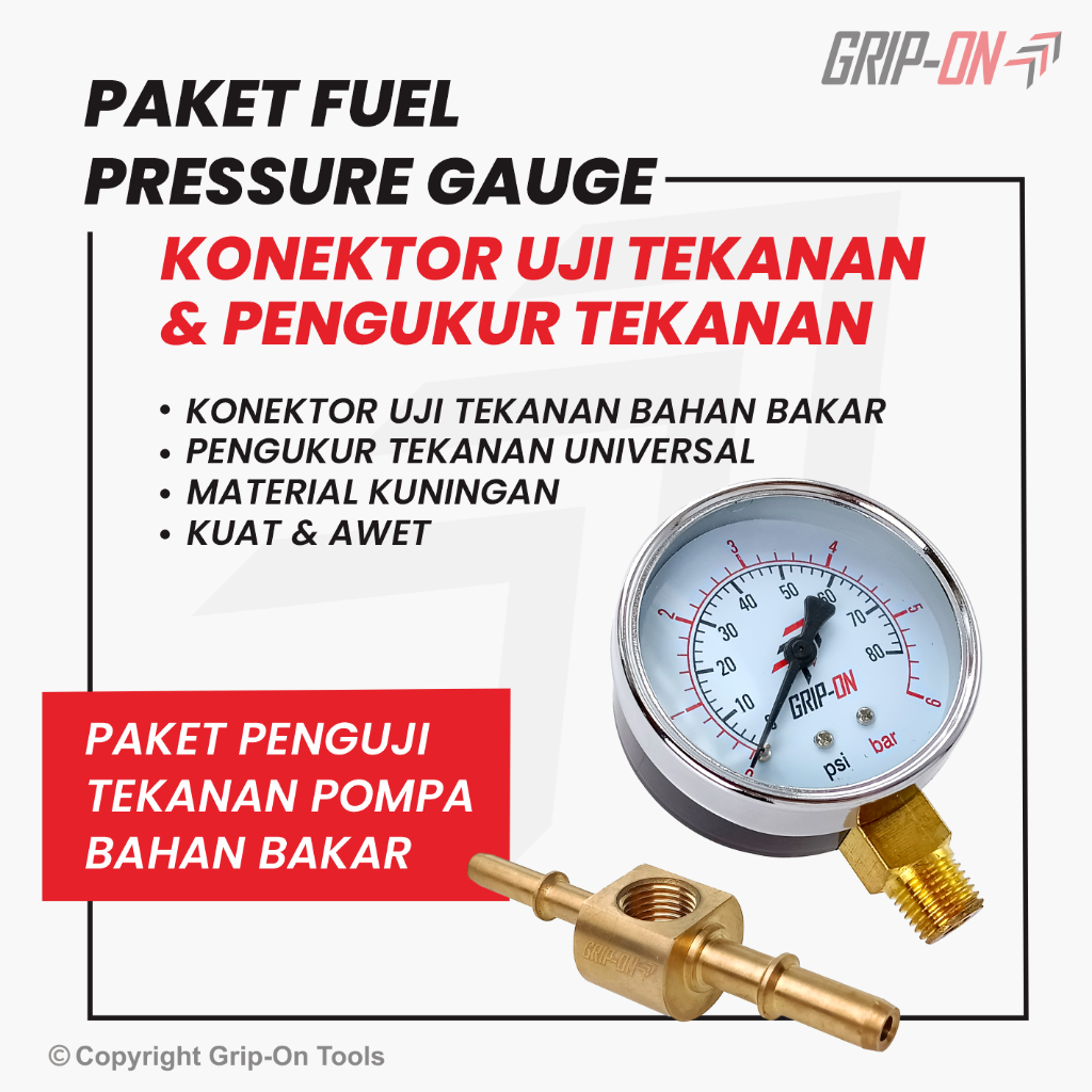 Grip-On Bundling Package Fuel Connector Pressure Gauge - Grip-On ...