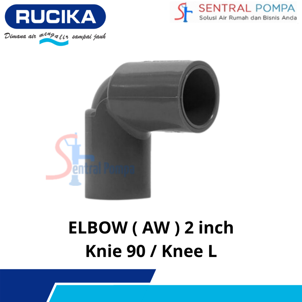 Knie (Elbow) PVC Rucika AW 2" / Knee bend L 2 inch PVC Pipe Fittings ...