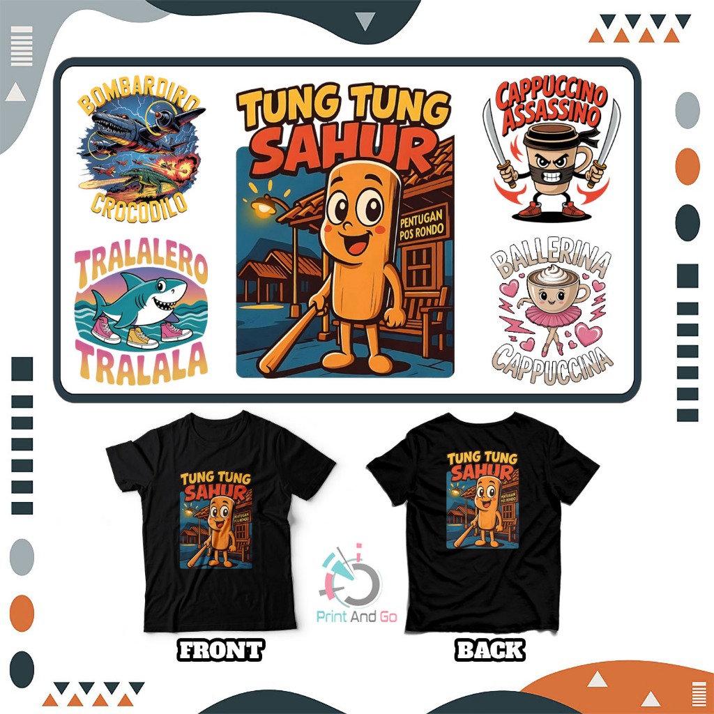 IRON-ON SCREEN PRINTING DTF PRINTING ANOMALI THEME (SIZE -+14CM ...