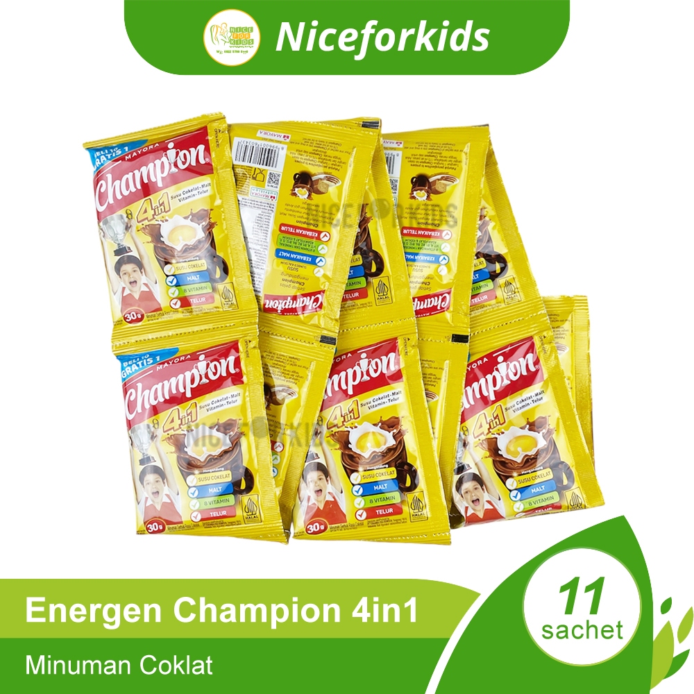 Energen Milk Champion Chocolate Renceng Fill 10 sachets / Fill 11 ...