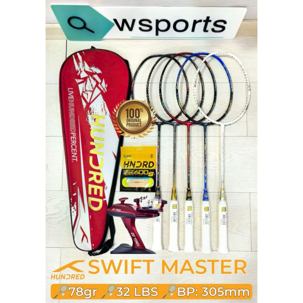 Original Hundred HNDRD SWIFT MASTER Badminton Racket | Shopee Philippines