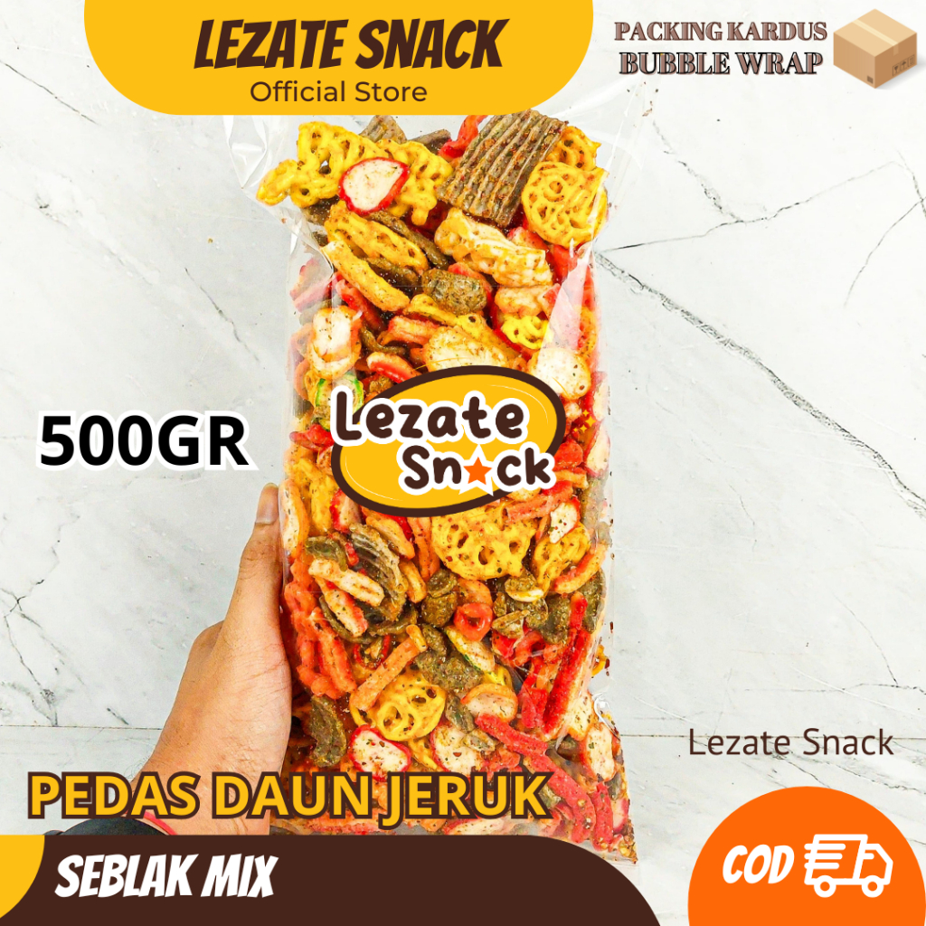 Mixed Seblak Crackers 500GR Spicy Kencur Orange Leaves Kiloan Delicious ...
