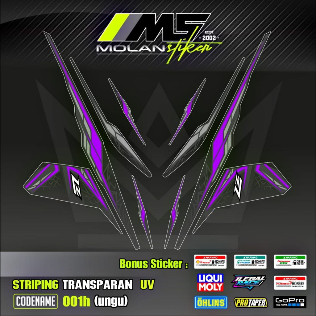 UNGU Decal Sticker Striping Transparent Variations Uv Vega Force 115 ...