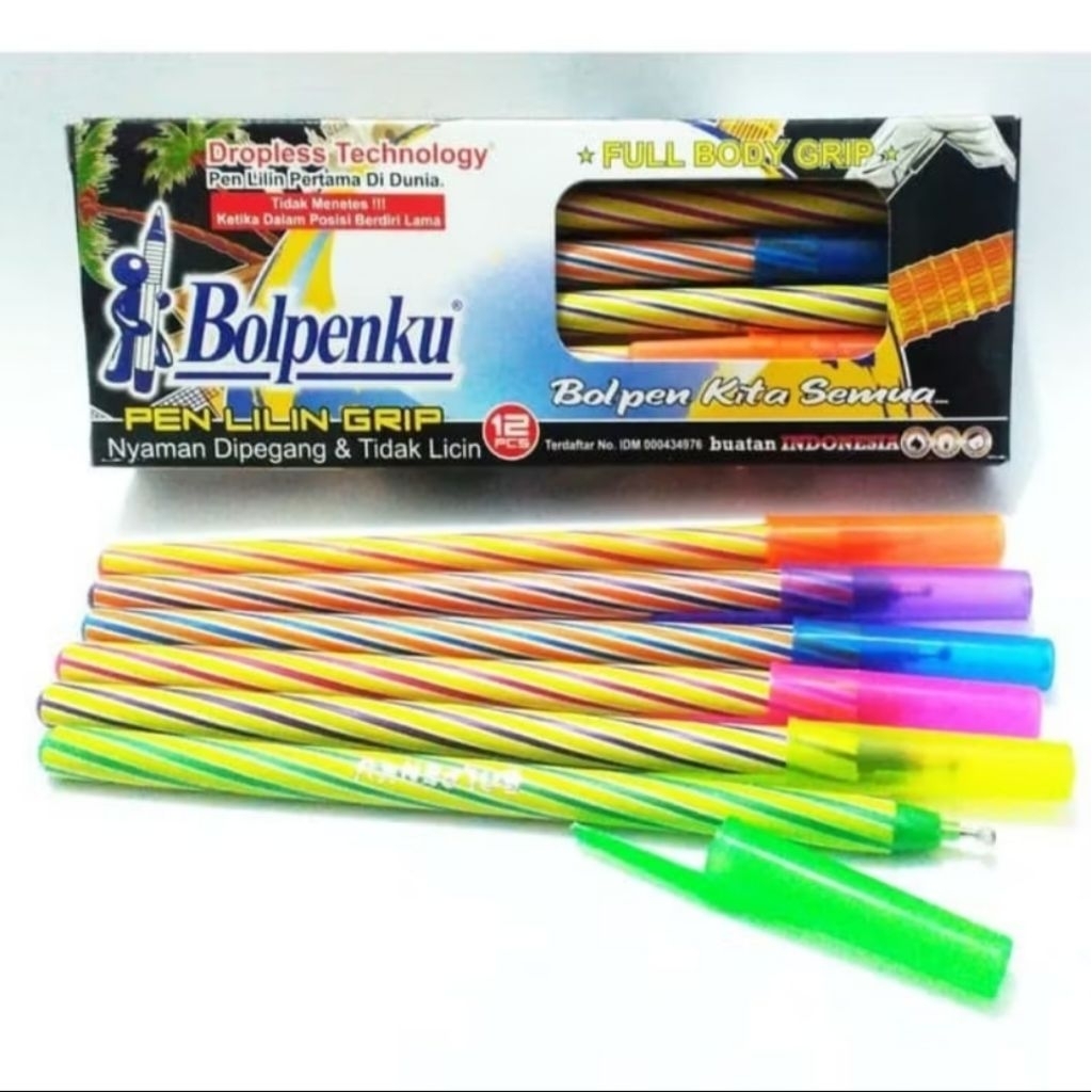 LILIN WAX PEN MY GRIP BALLPEN 1 DOZEN | Shopee Philippines
