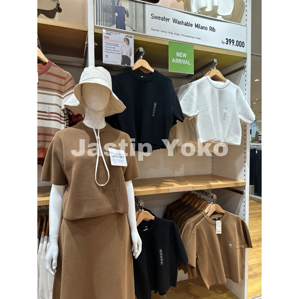 UNIQLO WOMEN'S Washable Milano Rib Sweater (Matching Set) | Shopee ...