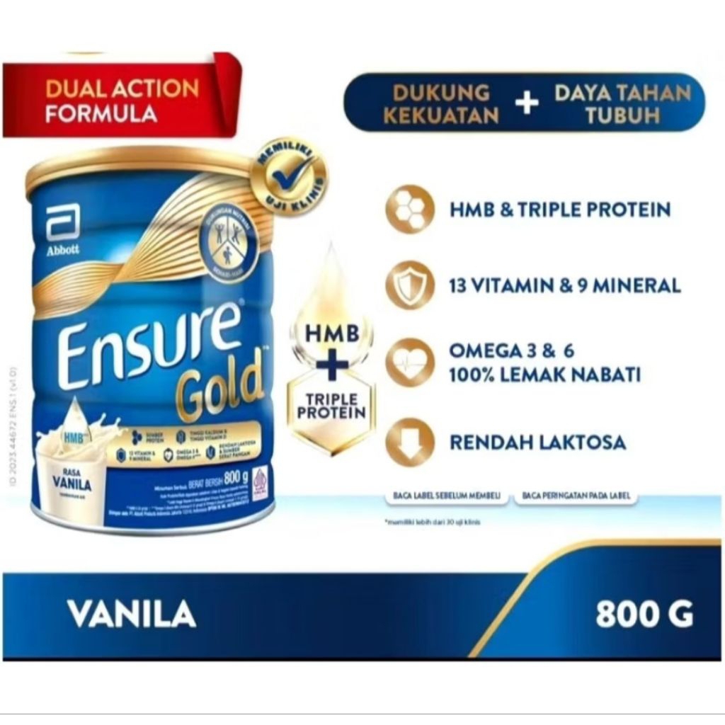 ENSURE GOLD VANILLA 800 GRAM ENSURE GOLD CHOCOLATE/ 800 GRAM | Shopee ...