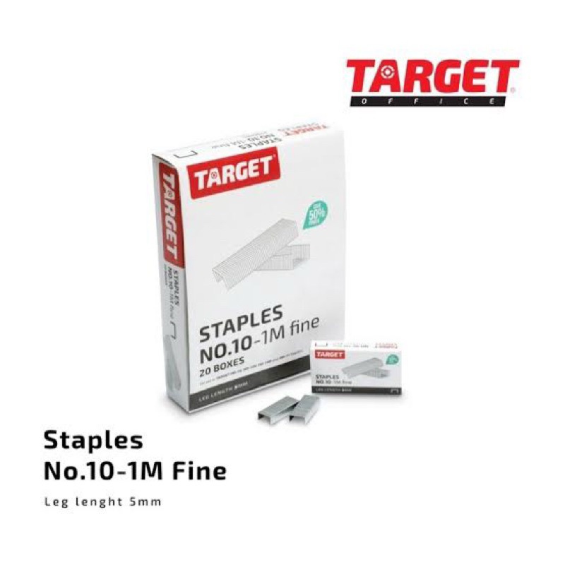 Staples Target no.10/1M Staples no. 10 stapler fillings Hexter contents ...