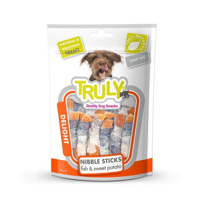 TRULY Nibble Sticks - Fish Skin & Sweet Potato 90g Dog Treats/ | Shopee ...