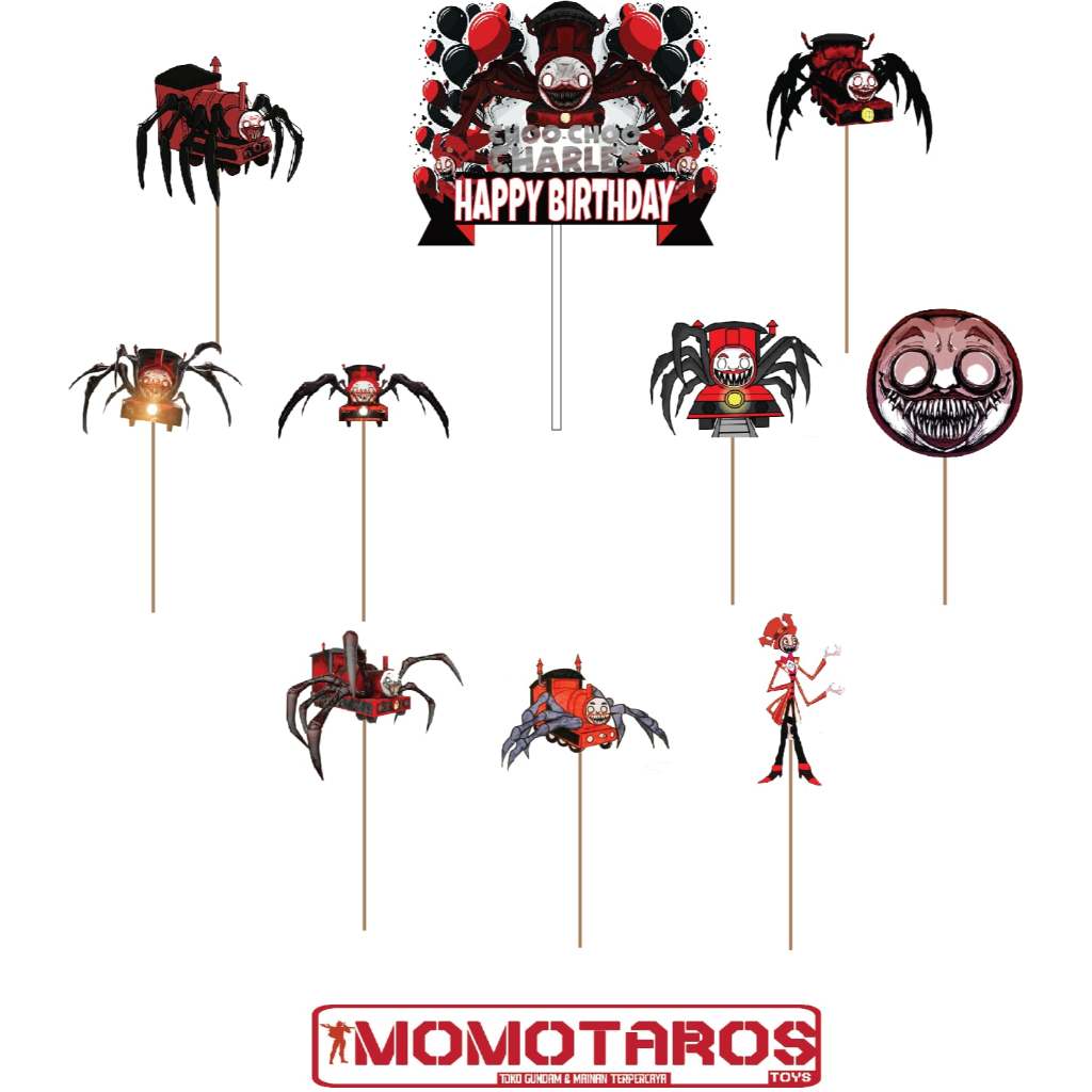 Choo Choo Charles cake Topper contains 10 pcs | Shopee Philippines