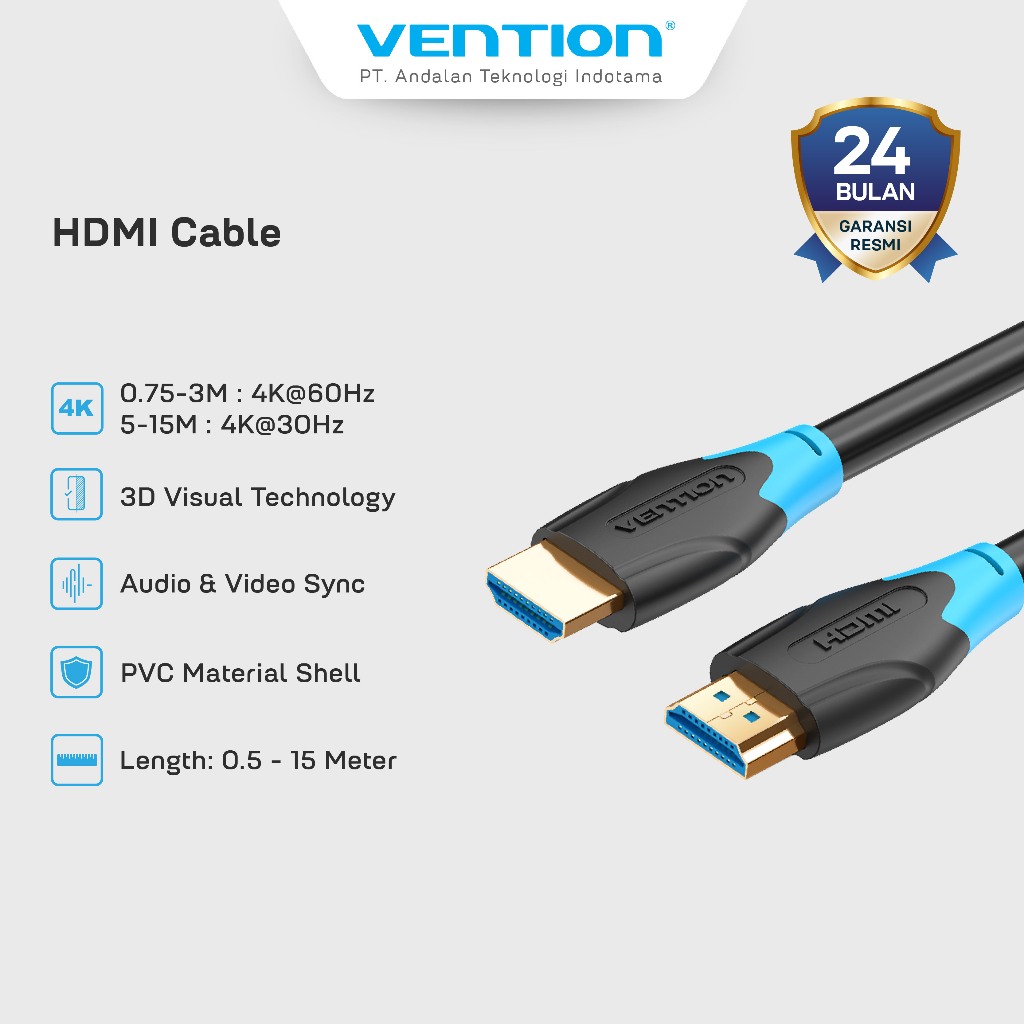 Vention HDMI Cable 2.0 Cable Male to Male Upgraded Version 3D 4K 60Hz ...