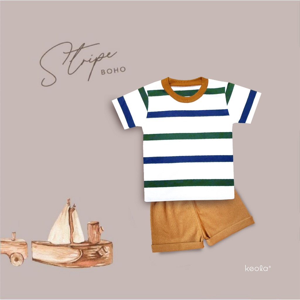 KEOLA - Premium Casual Kids Suit Boho Stripes Oblong Suit/ | Shopee ...