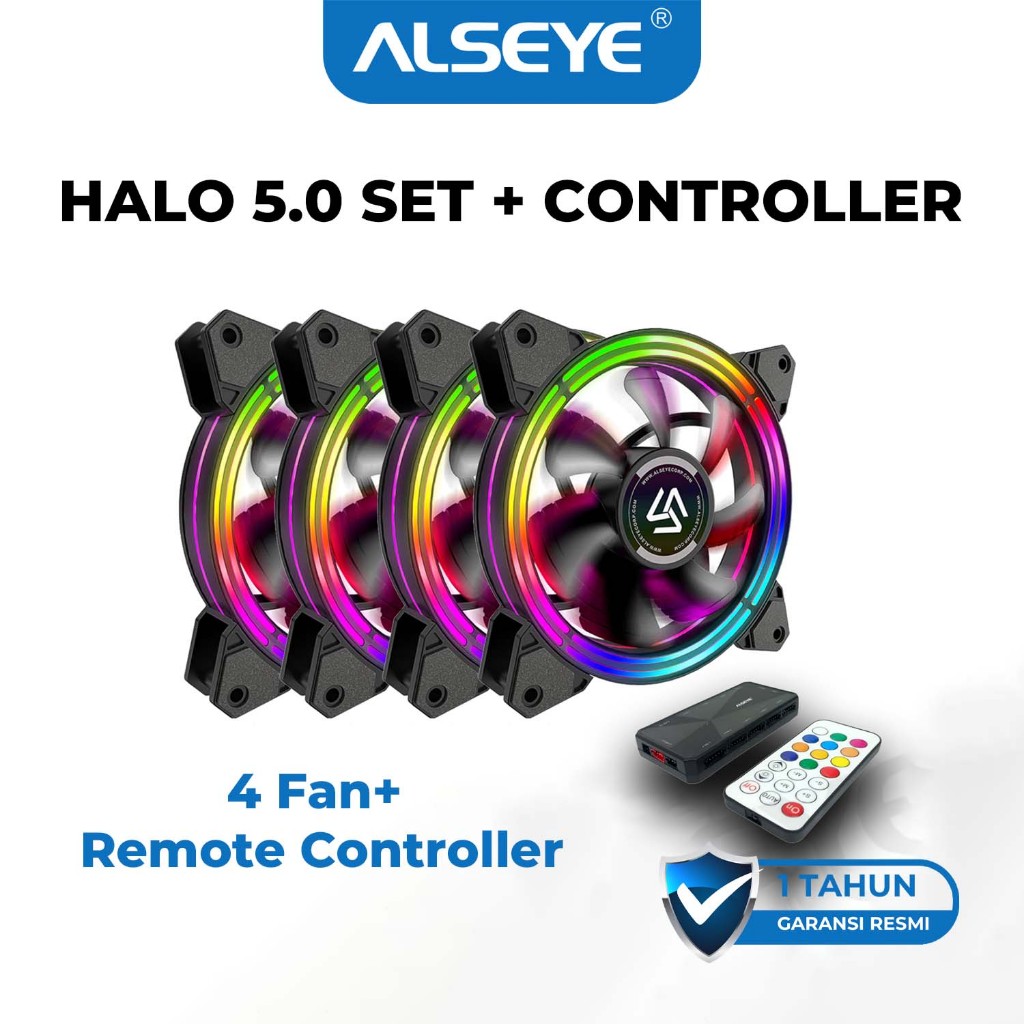 Alseye Fan Case Casing 12cm Fullset Controller HALO 5.0 RGB | Shopee ...