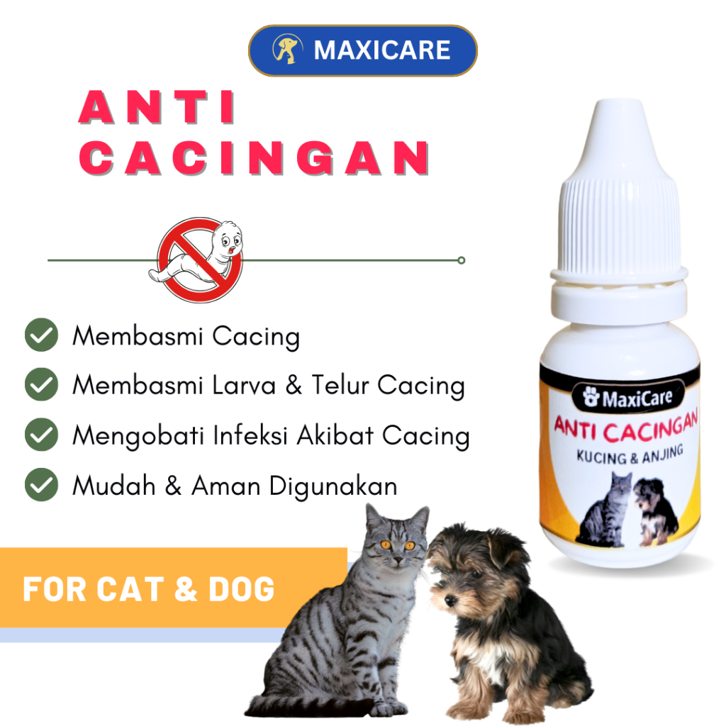 MAXICARE CAT DOG WORM MEDICINE - REMOVES ALL TYPES OF WORMS - CATYZOLE ...