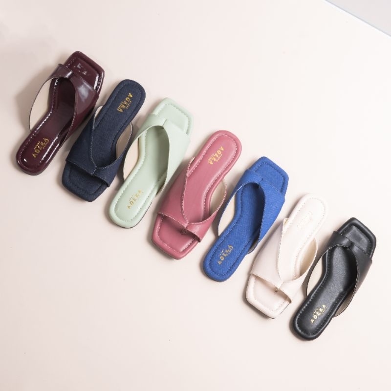 Adk shoes korean look sandals CANTIKA rubber base | Shopee Philippines