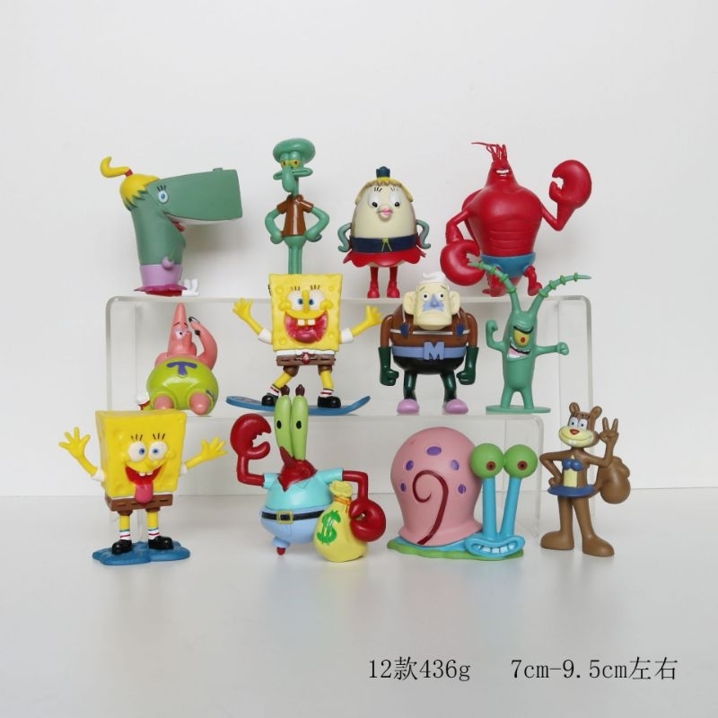 Spongebob Squarepants Toy Set Miniature Cake Topper Figure Display ...