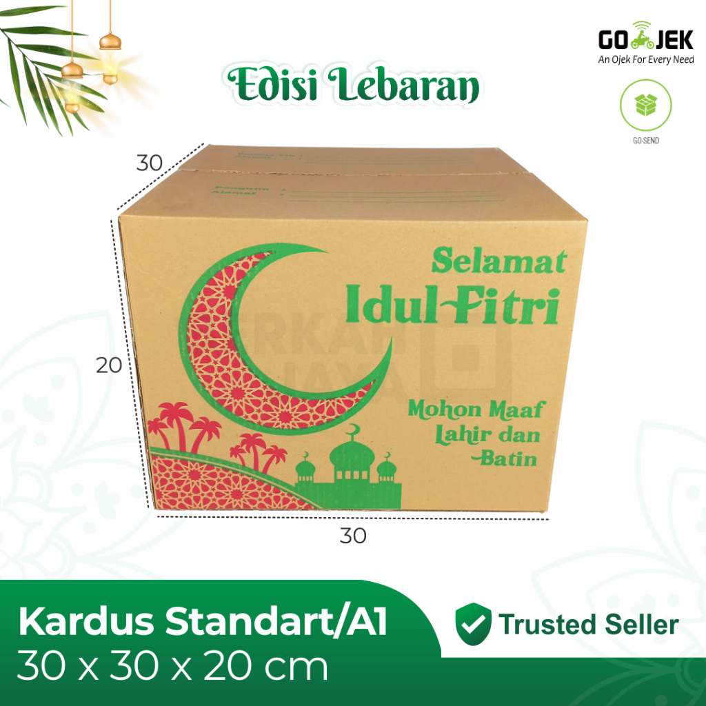 MERAH Parcel box 30x30x20 (Medium) Cardboard/Parcel/Parcell/Eid/Eid Al ...