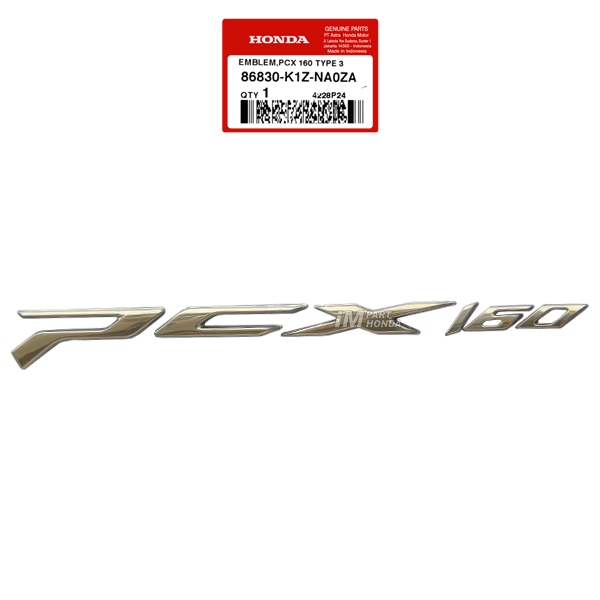 86830-k1z-na0za 3D Emblem PCX 160 K1ZV 2024 Type ABS Gold Gold | Shopee ...