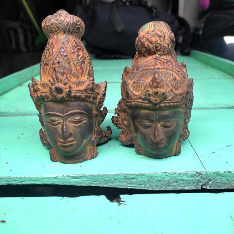 Head Statue of the God, Rama and Dewi Sinta Lakon Ramayana, Full Solid ...