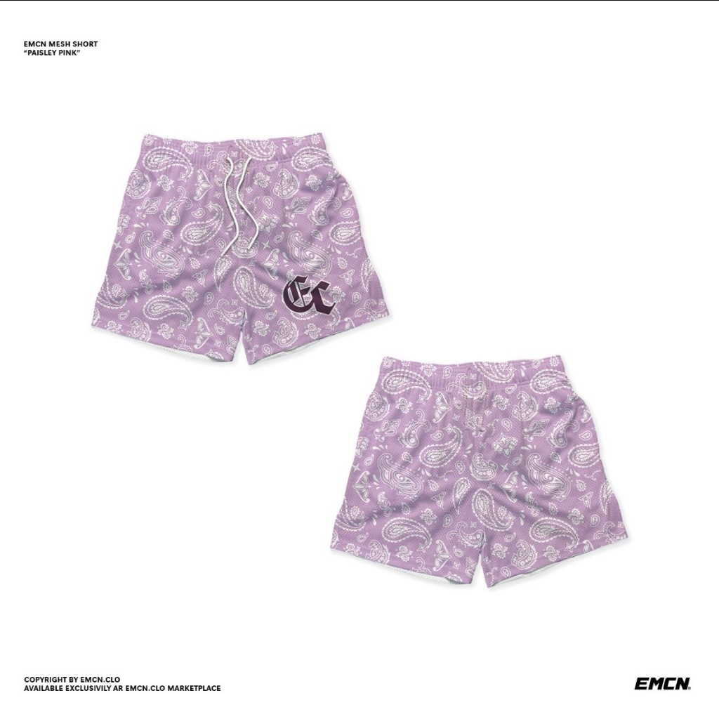 Emcn Mesh Short Paisley Pink | Shopee Philippines