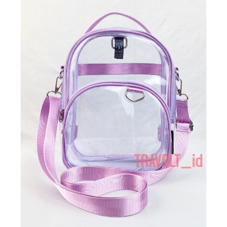 3in1 Sling Bag - Travolt - Transparent Sling Backpack - Thick KPOP Mica ...