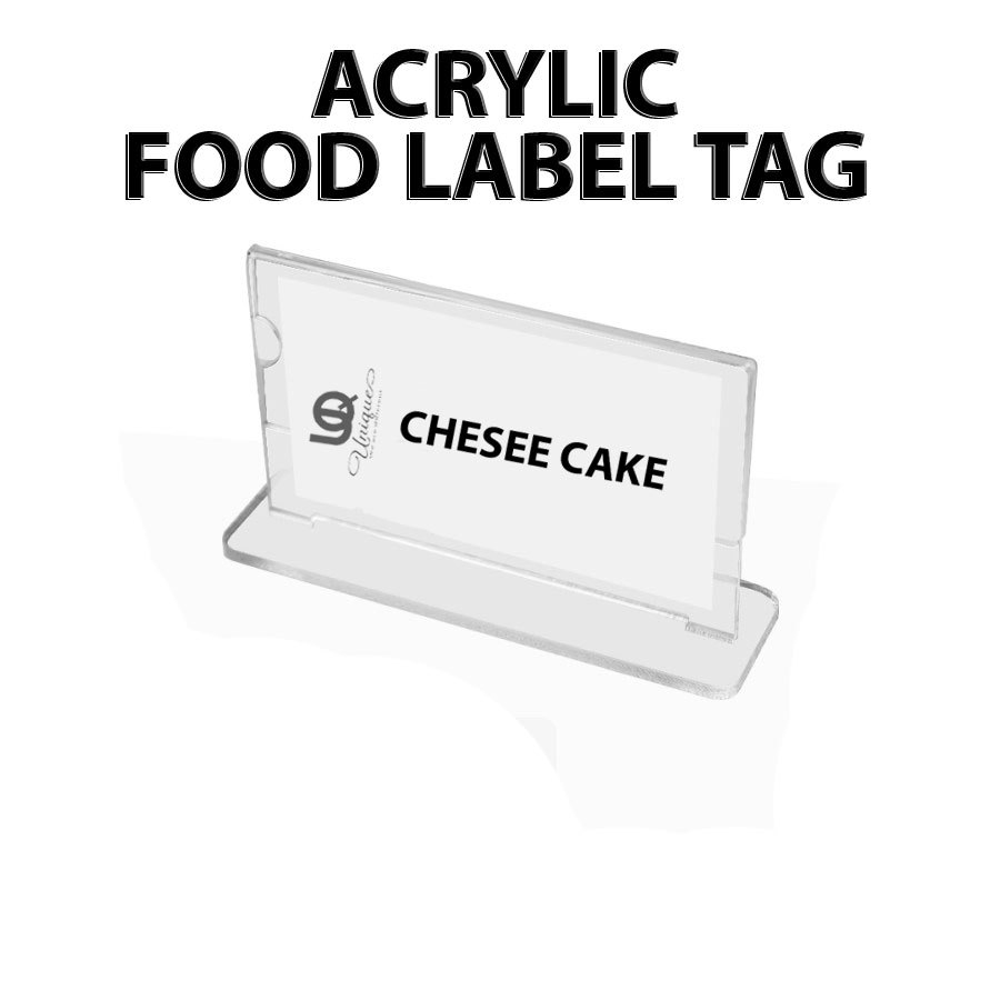 Acrylic Display Name Label Food Name Tag Acrylic Stand Business Card ...