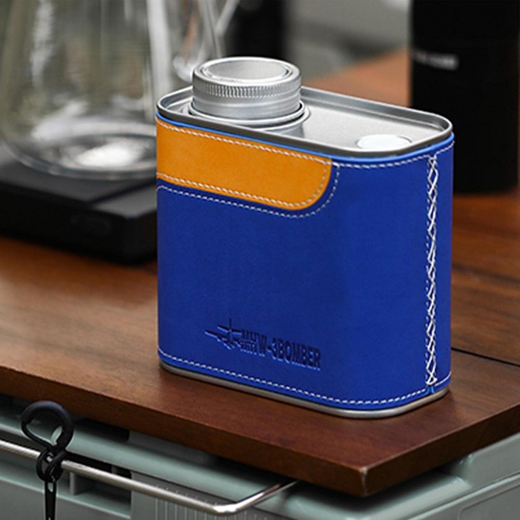Mhw-3bomber coffee beans storage leather sheath sealed canister ...