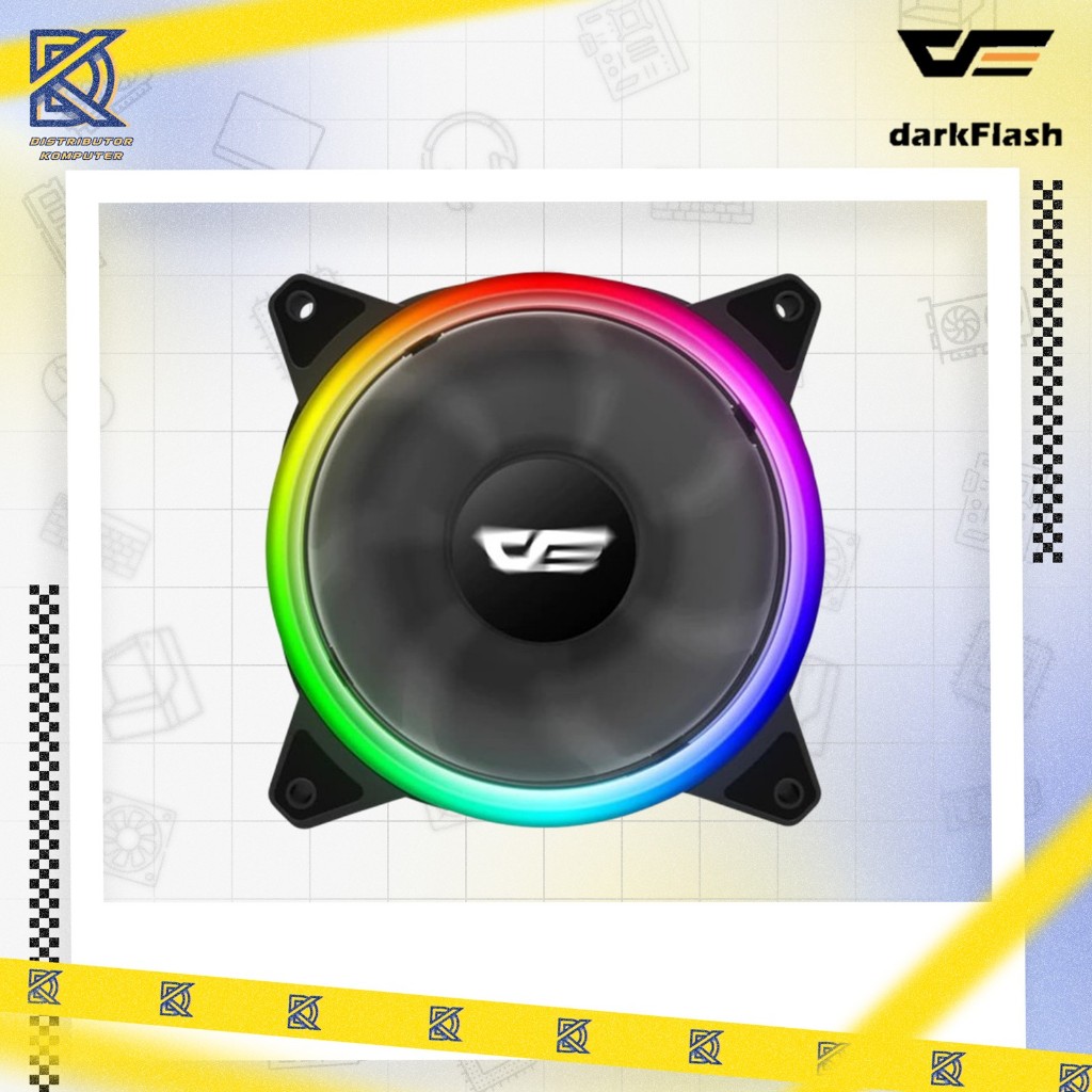 Aigo DARKFLASH FAN CASING DR12 PRO RGB DOUBLE RING FAN SINGLE PACK ...