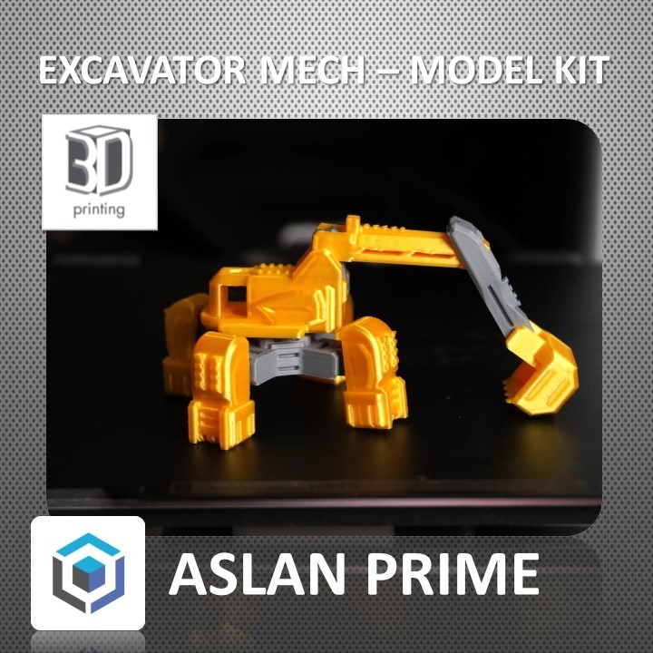 Excavator MECH MECHA MODEL KIT POSEABLE JOINT Action FIGURE 3D Print ...