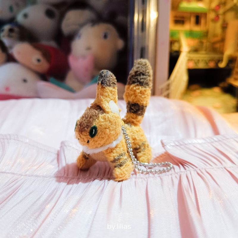 Rare Mini Keychain Fox Kitsunerisu Laputa Castle in The Sky Ghibli Teto ...