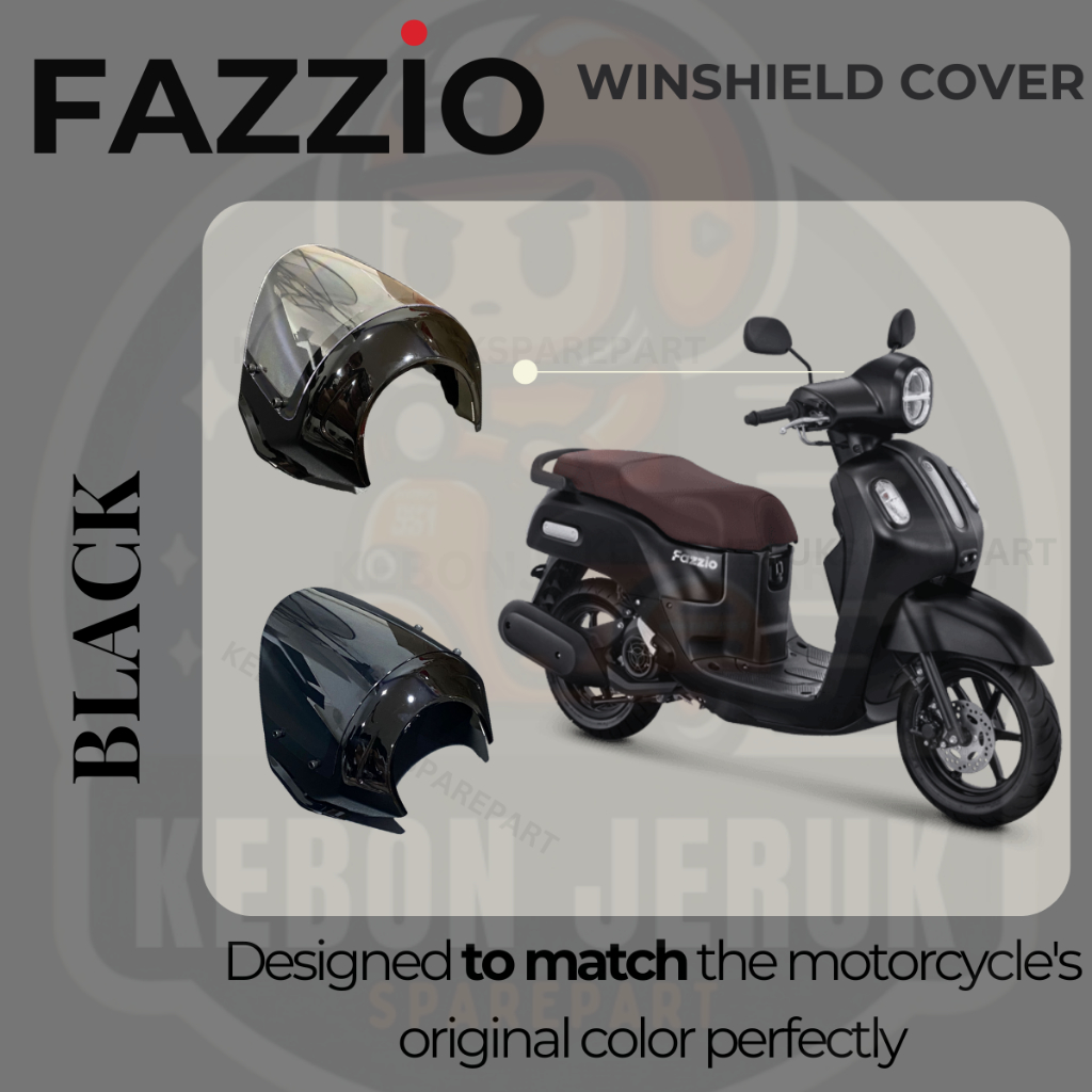Windshield Fazzio Black Visor Double Trouble Thailand Quality Style ...