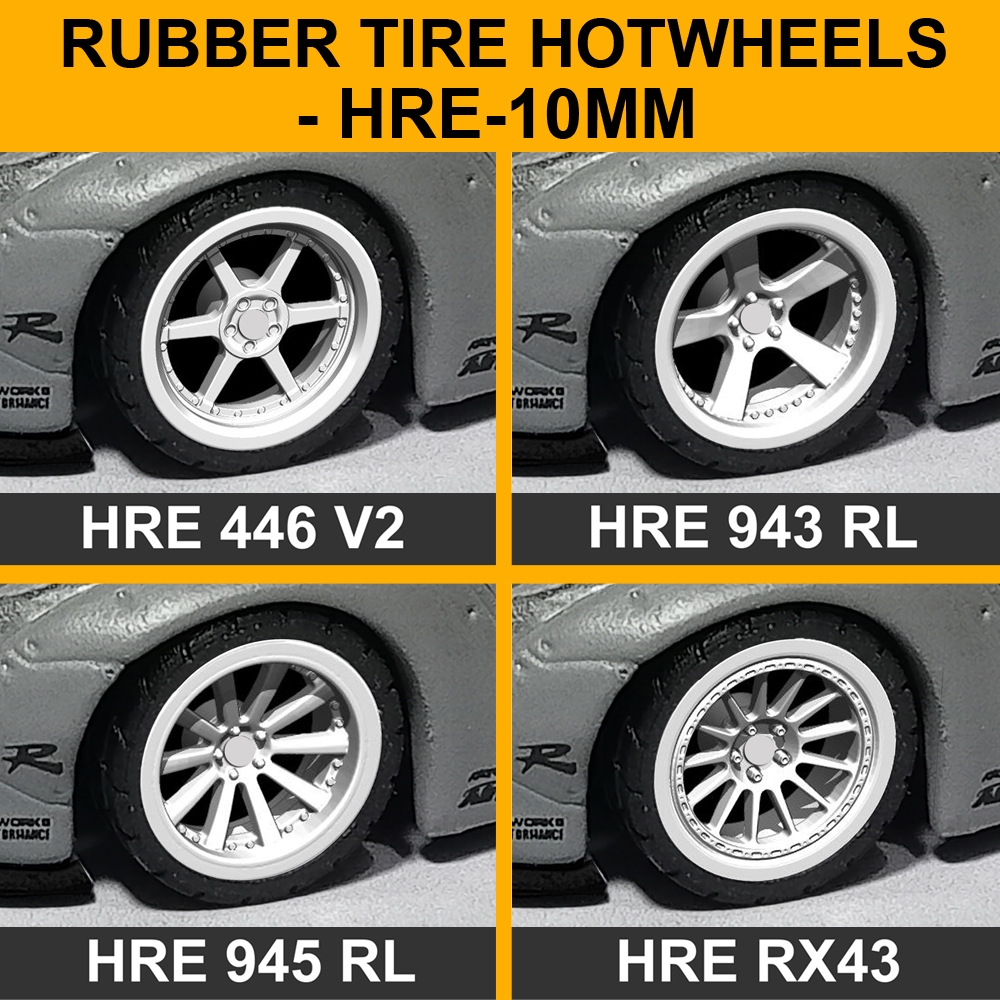 Hotwheels Rubber Tires diecast 1:64 MINIGT KAIDO Xgear Rims RELG model ...