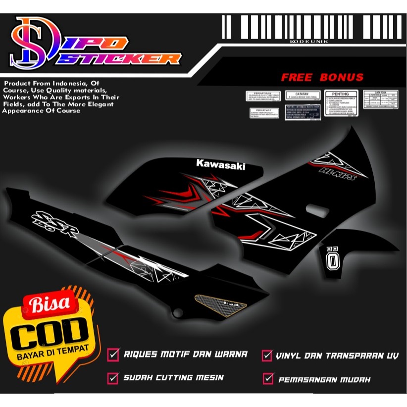 Custom transparent UV ninja KRR ssr striping sticker (can request ...