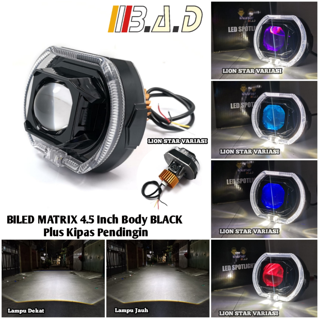 Biled Projector Biled Matrix 4.5 INCH Body Black Black Plus Fan MATRIX ...
