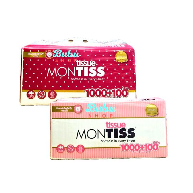 Montiss tissue per kilo facial 1000 + 100 sheets 2 ply (1 pcs) | Shopee ...