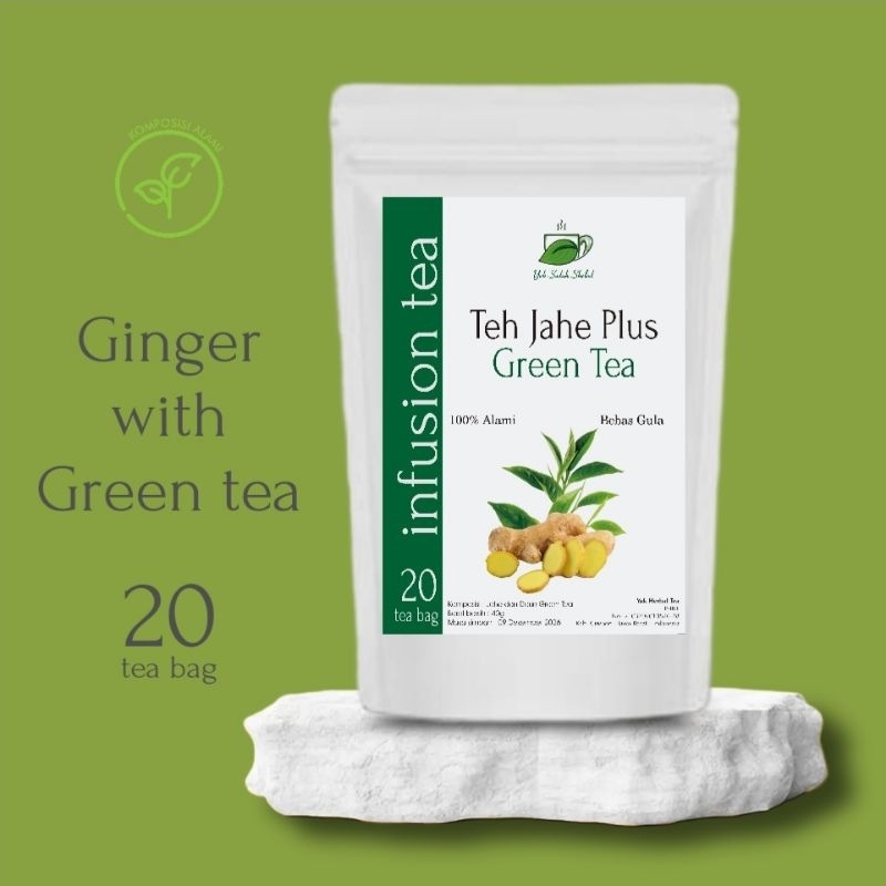 GINGER TEA + GREEN TEA GINGER/ with GREEN TEA (20 tea bags) | Shopee ...