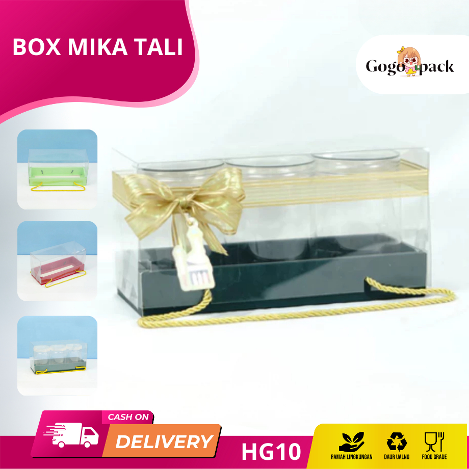 Rope Mica Box 29 x 11 x 15 / Mica Box contains 3 Jars / Mica Jar Box ...