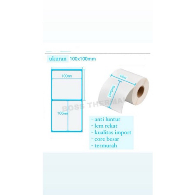 BARCODE LABEL 10x10 cm thermal barcode x printer D420 100x100 mm 500pcs ...