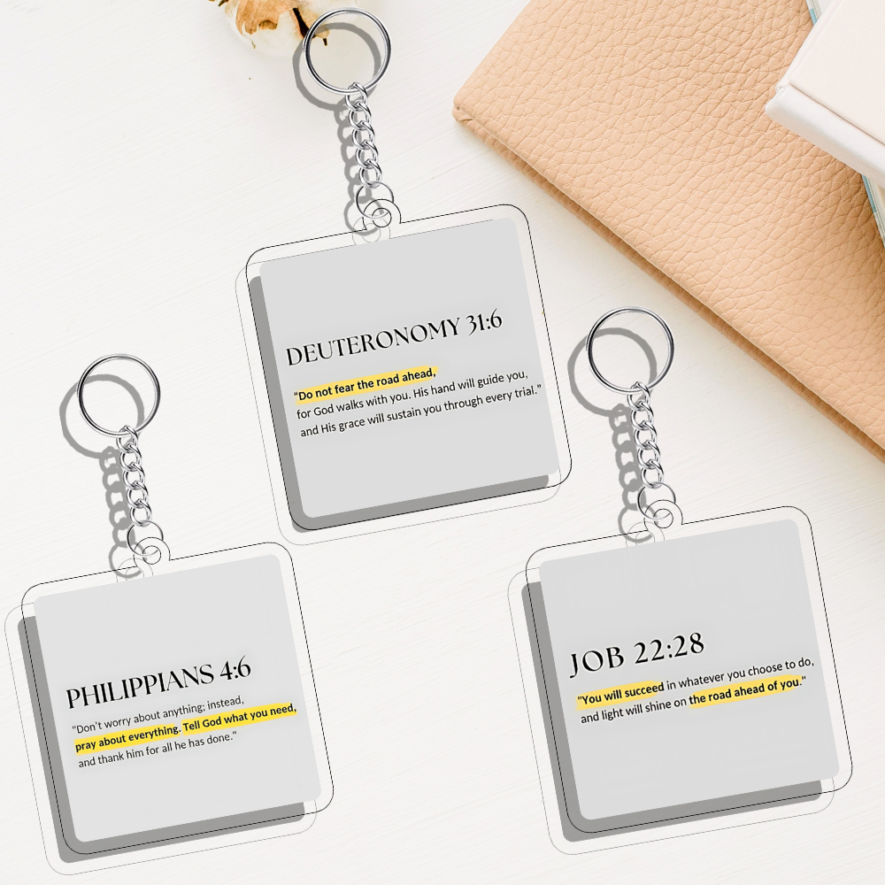 GANTUNGAN Ganci Bible Verses Keychain | UV Printed Bible Verse Keychain ...