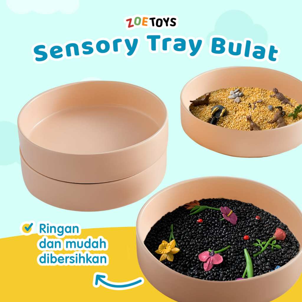 Zoetoys Sensory Tray Round I Sensory Play Tray | Sensory Play Container ...