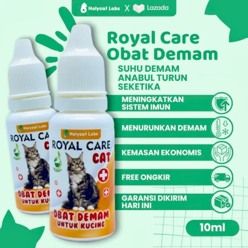 Holycatlabs Royal Care Cat Fever Medicine to Reduce Body Temperature ...