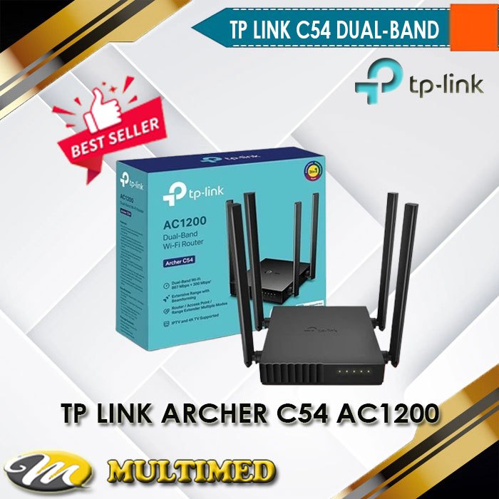 Tp Link Router Archer C54 AC1200 Dual-Band Wi-Fi Router | Shopee ...