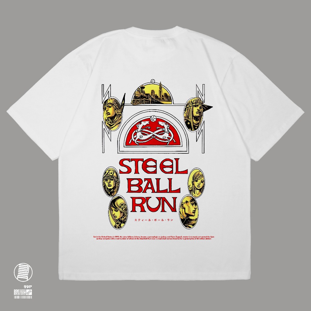 T-Shirt Steel Ball Run Jojo Bizarre Adventure Johnny Joestar Gyro ...